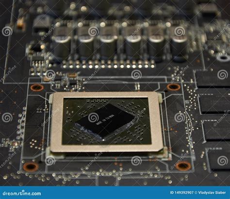 Graphic Processor Unit GPU And Microelectronic Circuits Stock Photography CartoonDealer Com