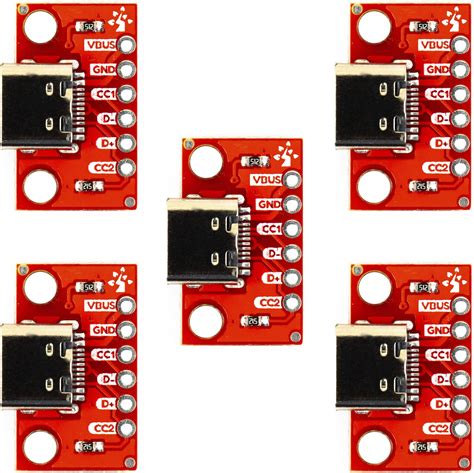 Amazon Com DIANN 5pcs USB Type C Breakout Board Serial Basic Breakout Female Connector Type PCB