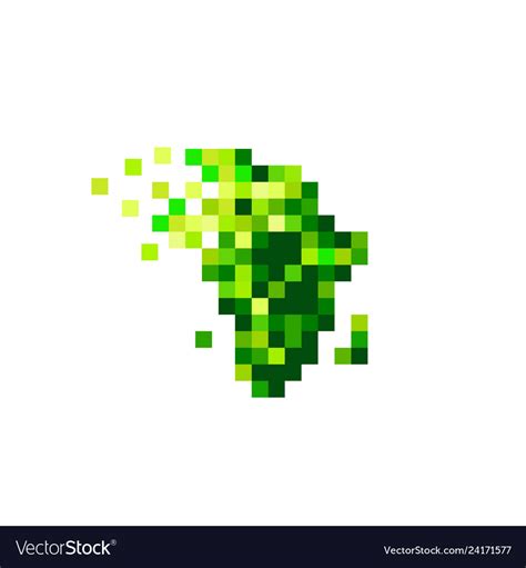 Africa Bitmap 8 Bit Tech Logo Icon Royalty Free Vector Image