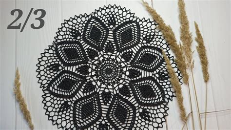 Велика кругла серветка гачком рельєфні серветки для початківців 2 3