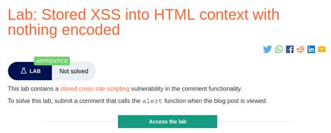 Stored Xss Into Html Context With Nothing Encoded Portswigger Write Up Deep Hacking