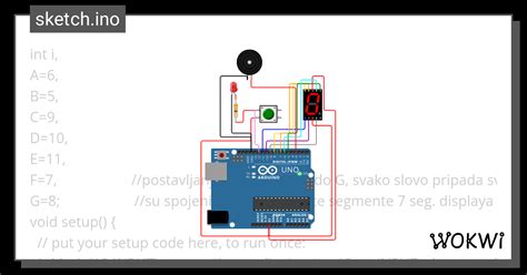 Segmentni Display Od Do Wokwi ESP STM Arduino Simulator