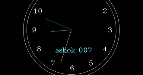Analogue Clock Clockwise Using C And Graphics