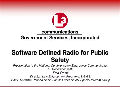Ppt Software Defined Radio For Public Safety Powerpoint Presentation