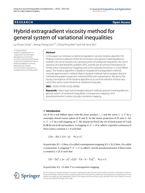 Pdf Hybrid Extragradient Viscosity Method For General System Of