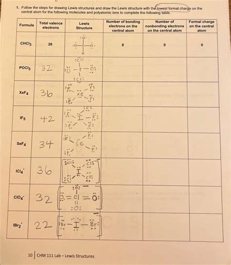 Solved Follow The Steps For Drawing Lewis Structures And Chegg Com