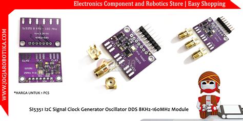 Si5351 I2c Signal Clock Generator Oscillator Dds 8khz 160mhz Module