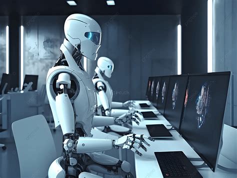 Advertising Background Of Robot Data Processing Center Robot