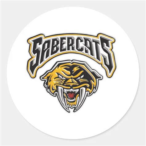 Sabercats Youth Football And Cheer Classic Round Sticker Zazzle