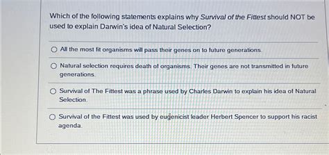 Solved Which Of The Following Statements Explains Why