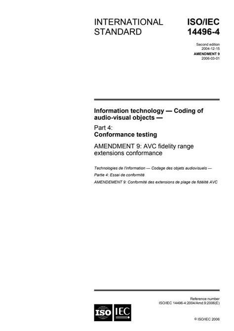 ISO IEC Amd Information Technology Coding Of Audio Visual Objects Part