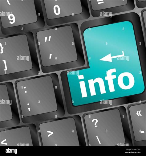 Info Text On A Button Keyboard Business Concept Stock Vector Image And Art Alamy