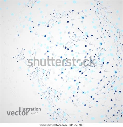 Molecular Structure Network Connection Abstract Vector Stock Vector