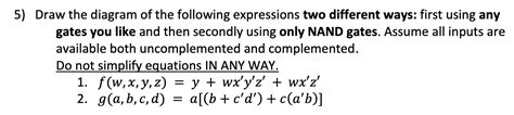Solved 5 Draw The Diagram Of The Following Expressions Two