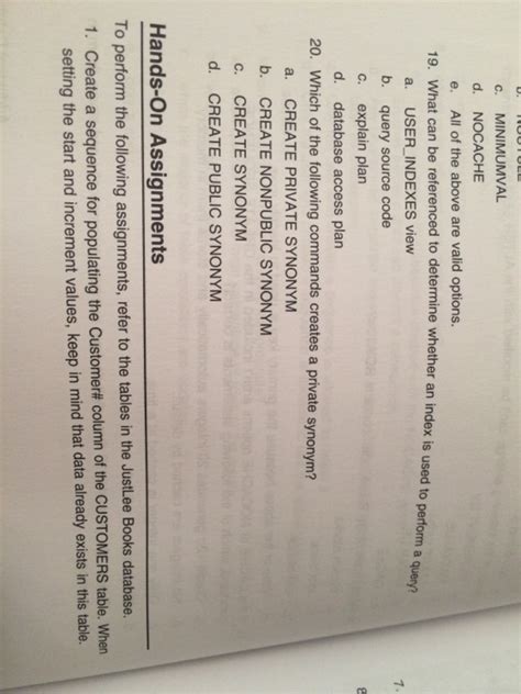 Solved I Need Please The Sql Commands For This Hands On Chegg