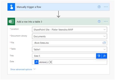 2 ways to insert dates into excel using power automate