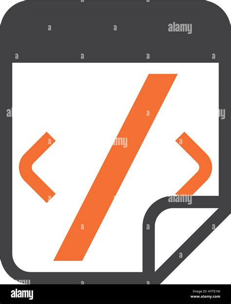 Html Programming Code Icon Vector Illustration Graphic Design Stock