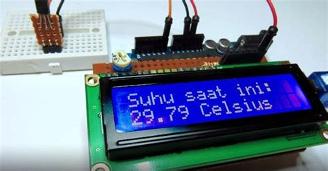 Rangkaian Sensor Suhu Lm35 Dengan Tampilan Lcd 2x16 Character Robotic Tutorials