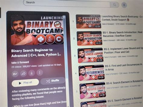 Takeuforward Binarysearch Rajvikramaditya Suraj Kumar