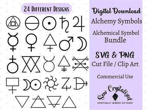 Alchemist Symbols Clip Art