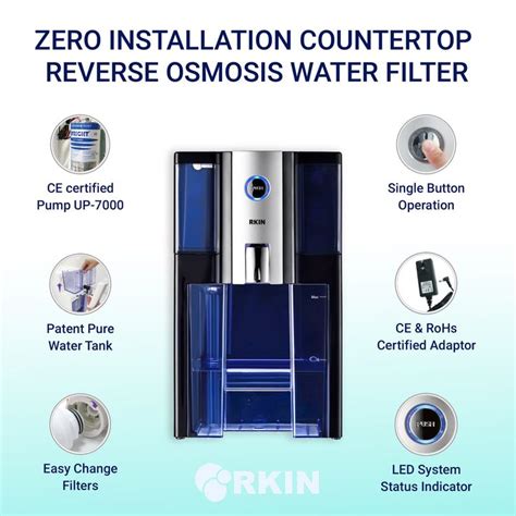 Zero Installation Purifier Countertop Reverse Osmosis Water Filter Rkin Reverse Osmosis