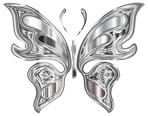 Silver Butterfly Clip Art Image Clipsafari