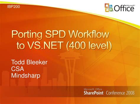 Ppt Porting Spd Workflow To Vsnet 400 Level Powerpoint