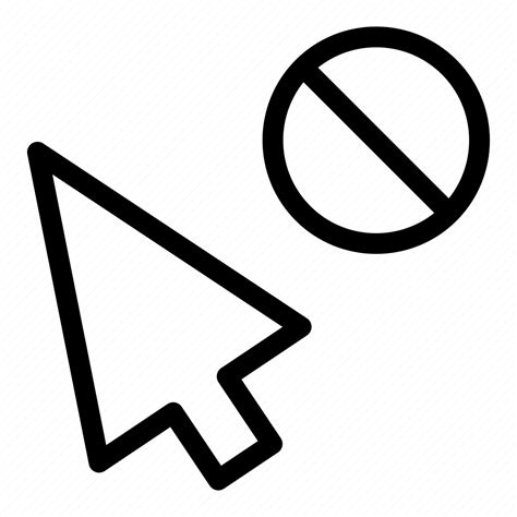 click cursor forbidden interface mouse pointer prohibition icon