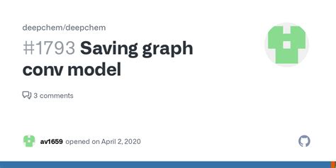 Saving Graph Conv Model · Issue 1793 · Deepchem Deepchem · Github