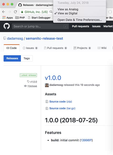 Date On Release Notes Is One Day Off · Issue 868 · Semantic Releasesemantic Release · Github