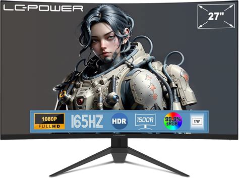 Lc Power 27 Zoll Gaming Curved Monitor 1920x1080 Freesync 165hz Hdr Ready Lc M27 Fhd 165 C