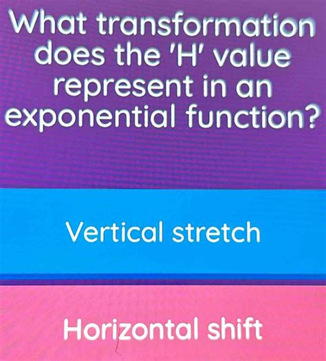 solved what transformation does the h value represent in an