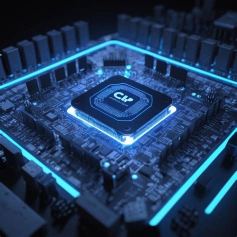 Premium Photo Futuristic Microchip Processor Background