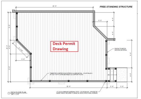 Make Deck Plandeck Permit Drawingfull Set Drawing By Floorplanerrx Fiverr