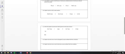 Solved 9 Use Oxidation Numbers To Identify Atoms That