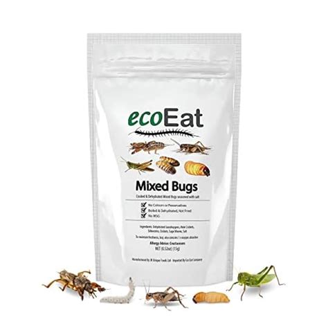 Ecoeat Mixed Edible Insects Edible Bugs Edible Dehydrated Not Fried