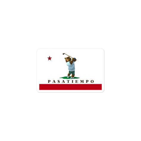Pasatiempo Golf Ca Flag Sticker Hella Cali