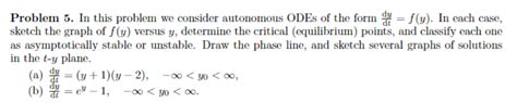 Solved Problem In This Problem We Consider Autonomous Chegg