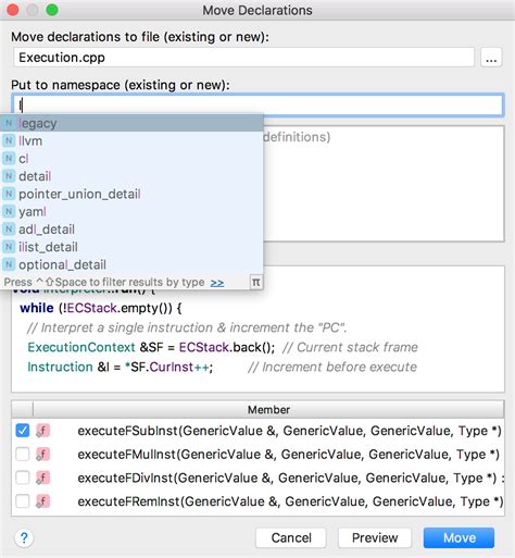 clion starts 2019 2 eap parameter hints go to address in memory view