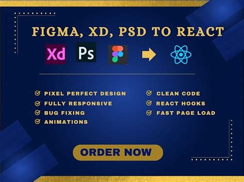 Convert Psd Xd And Figma Design To React Or Vue Js By Luqmanbubak Fiverr