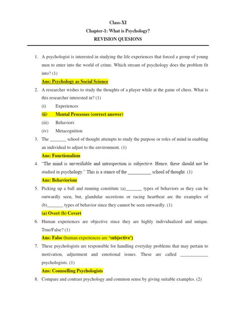 chapter 1 revision questions pdf psychology experience