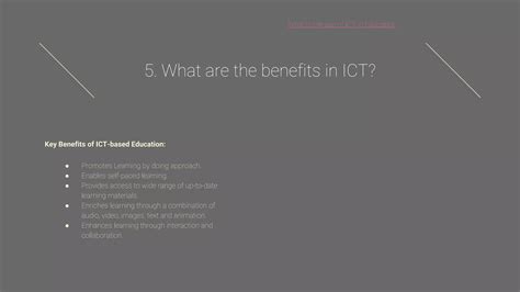 The Use Of Ict In Education Pptx