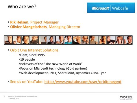 Umbraco Cms Microsoft Web Platform Installer Ppt