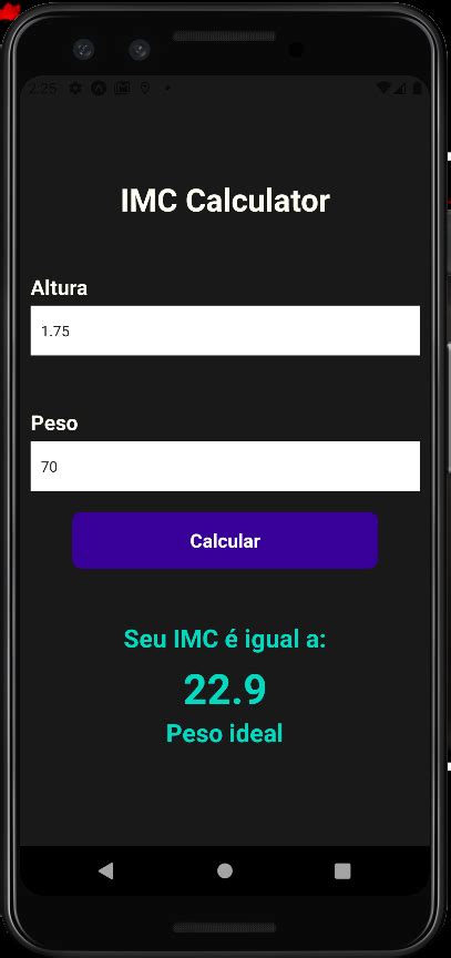 Github Luannunes02imc Calculator Reactnative App Que Calcula O Imc