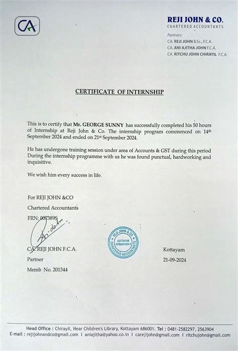 George Sunny On Linkedin Internship Professionalgrowth