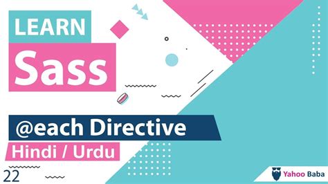 sass each loop directive tutorial in hindi urdu youtube