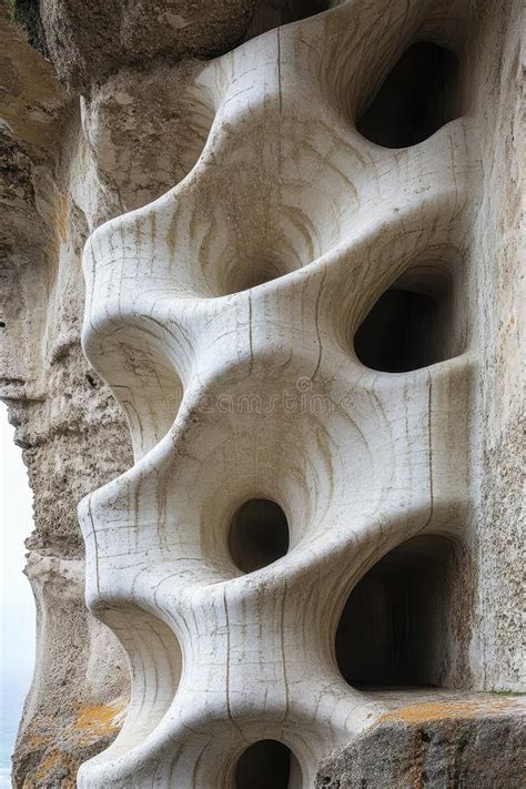 Abstract Organic Porous Stone Texture With Natural Patterns And