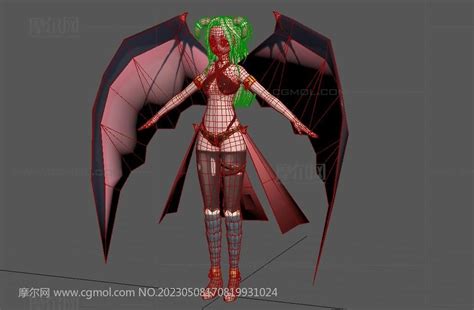 魅魔游戏女孩卡通角色模型下载 摩尔网cgmol