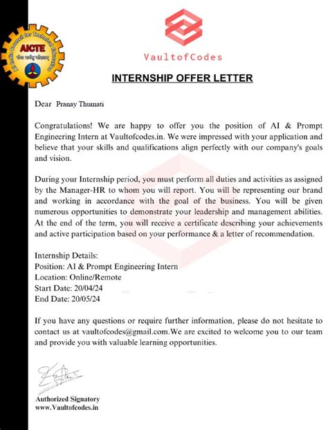 Ai Engineeringintern Vaultofcodes Pranay Thumati