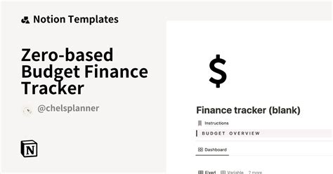 Zero Based Budget Finance Tracker Template Notion Marketplace